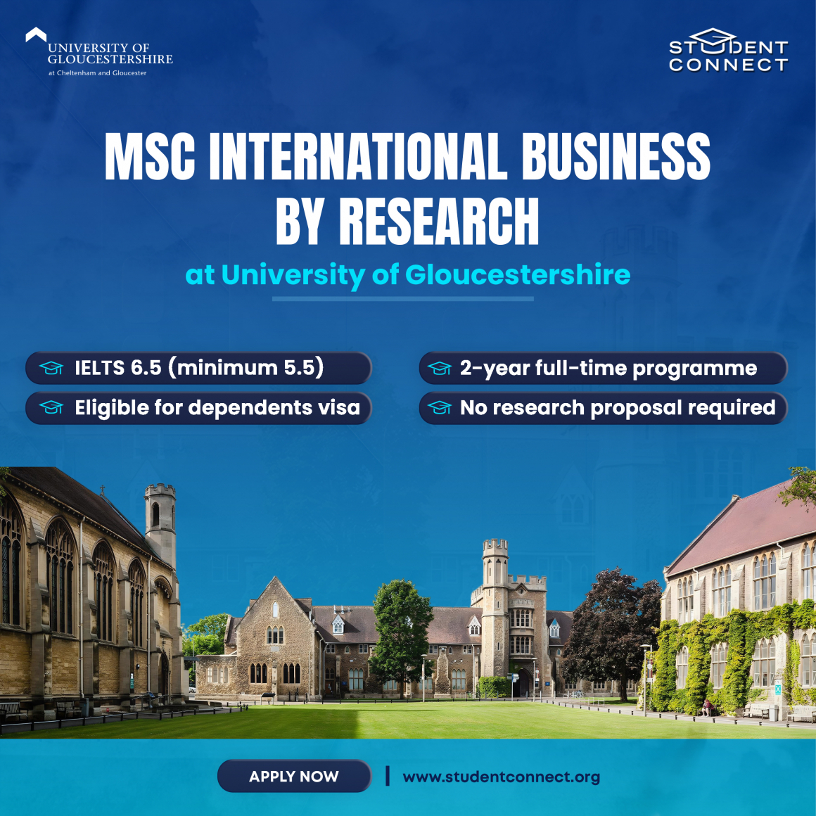 Study MRes course with dependents allowed